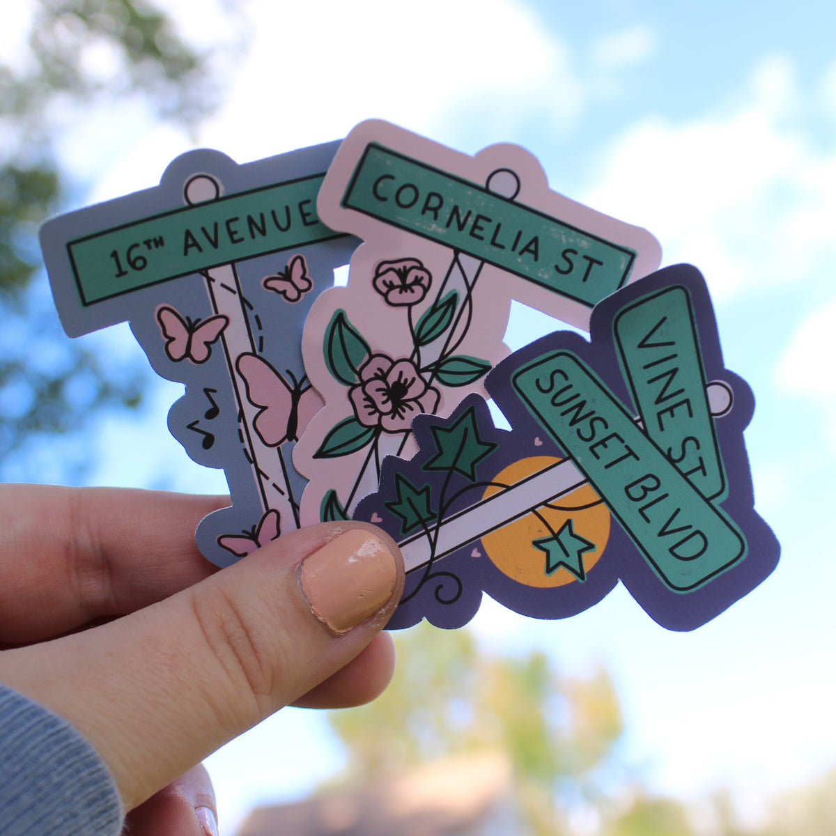 Cornelia Street / 16th Avenue / Sunset & Vine -- Stickers – ekelleydesign